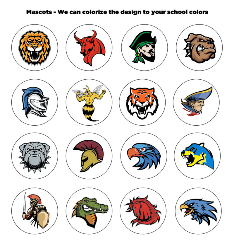 Marching band mascot logos and artwork • Vintage Logos